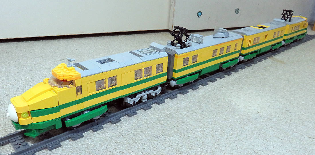【作品紹介】アイン様の新幹線925形。緑の「ドクターイエロー」: Legoゲージ推進機構日報～レゴトレイン・ブログ